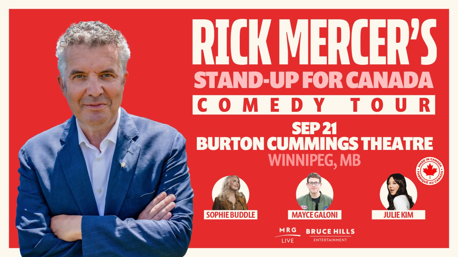 Rick Mercer - Burton Cummings Theatre Burton Cummings Theatre